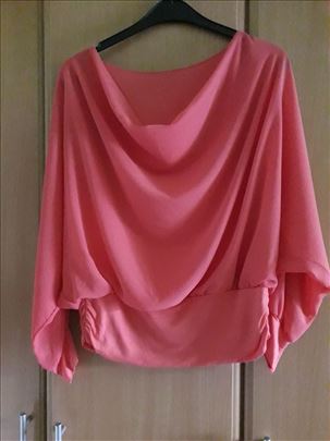 Svečana tunika XL boja kajsije i roze