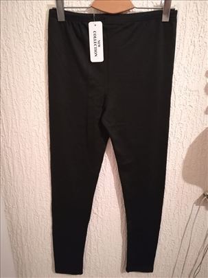 Kvalitetne ženske pamučne helanke step crne 3xl