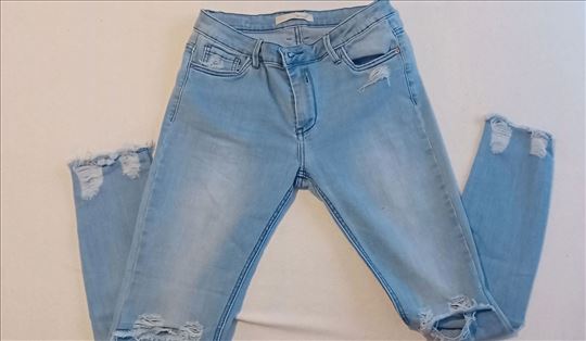 Svetle farmerke visokog struka l /XL