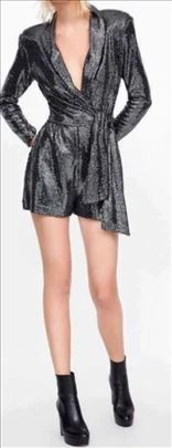 Zara Silver Sequin kombinezon