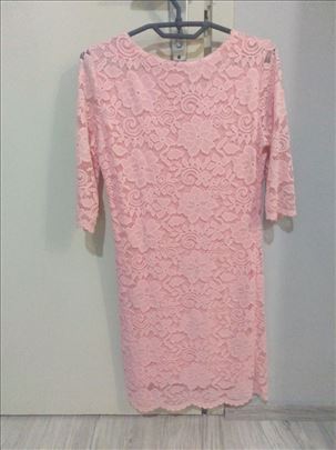 Čipkana roze haljina