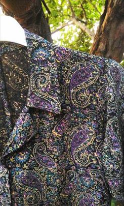 Vintage unikatna bluza sa rustičnim motivom vel. L