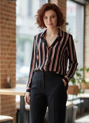 Cool & Sexy Vibrantna košulja sa V-izrezom