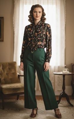 Elegantna sateen bluza sa šal ovratnikom