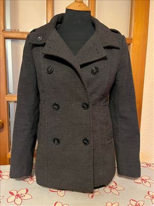 Ženski H&M sivi kaput vel 36
