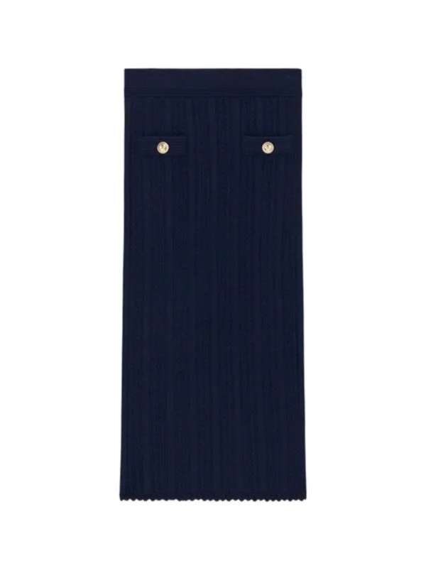 Guess - Teget pletena midi suknja