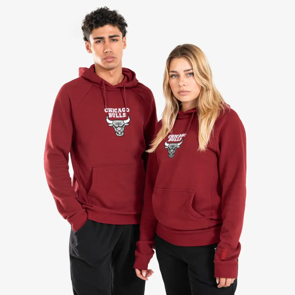 Burgundski uniseks duks za košarku 900 NBA Chicago Bulls