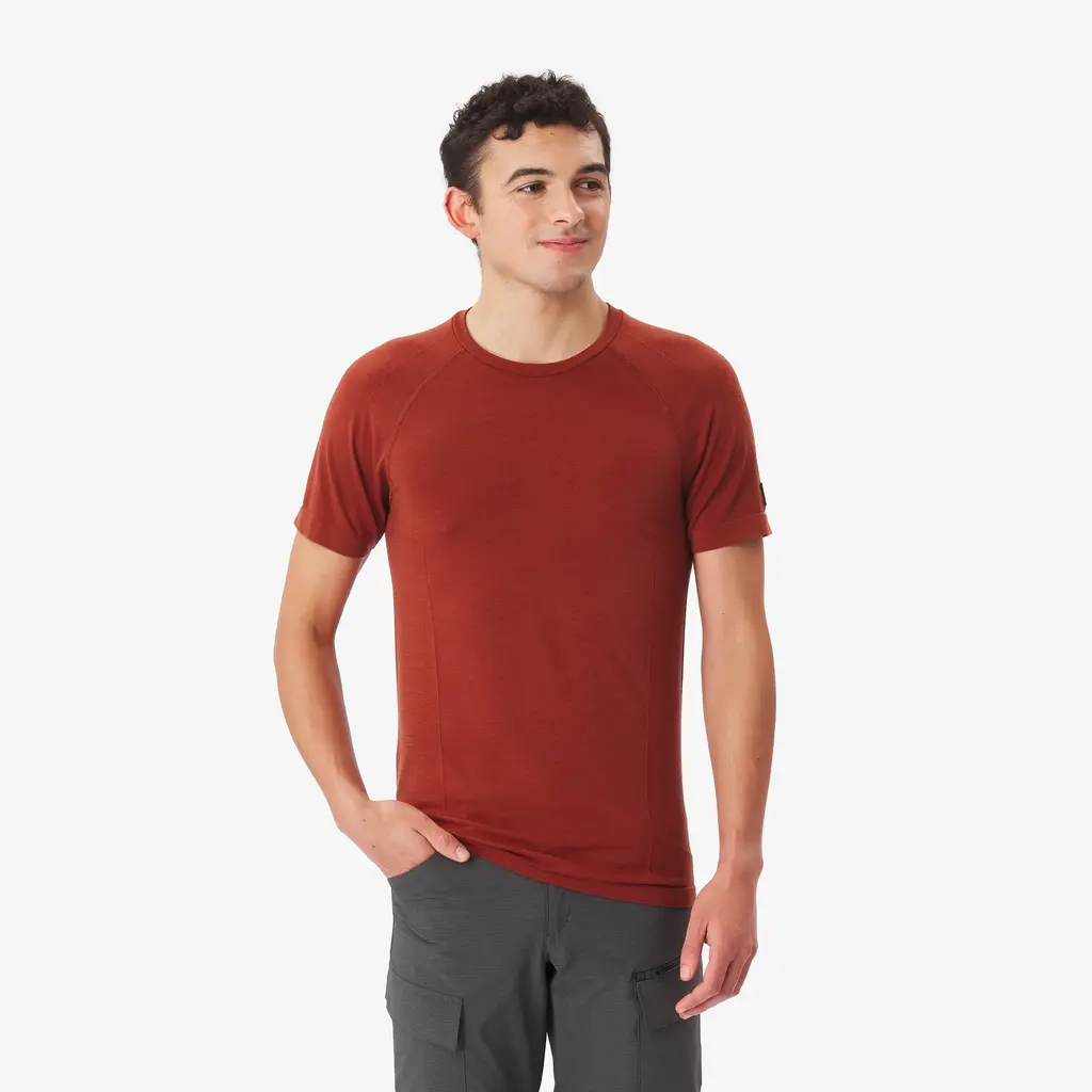 Muška majica za treking Merino Seamless