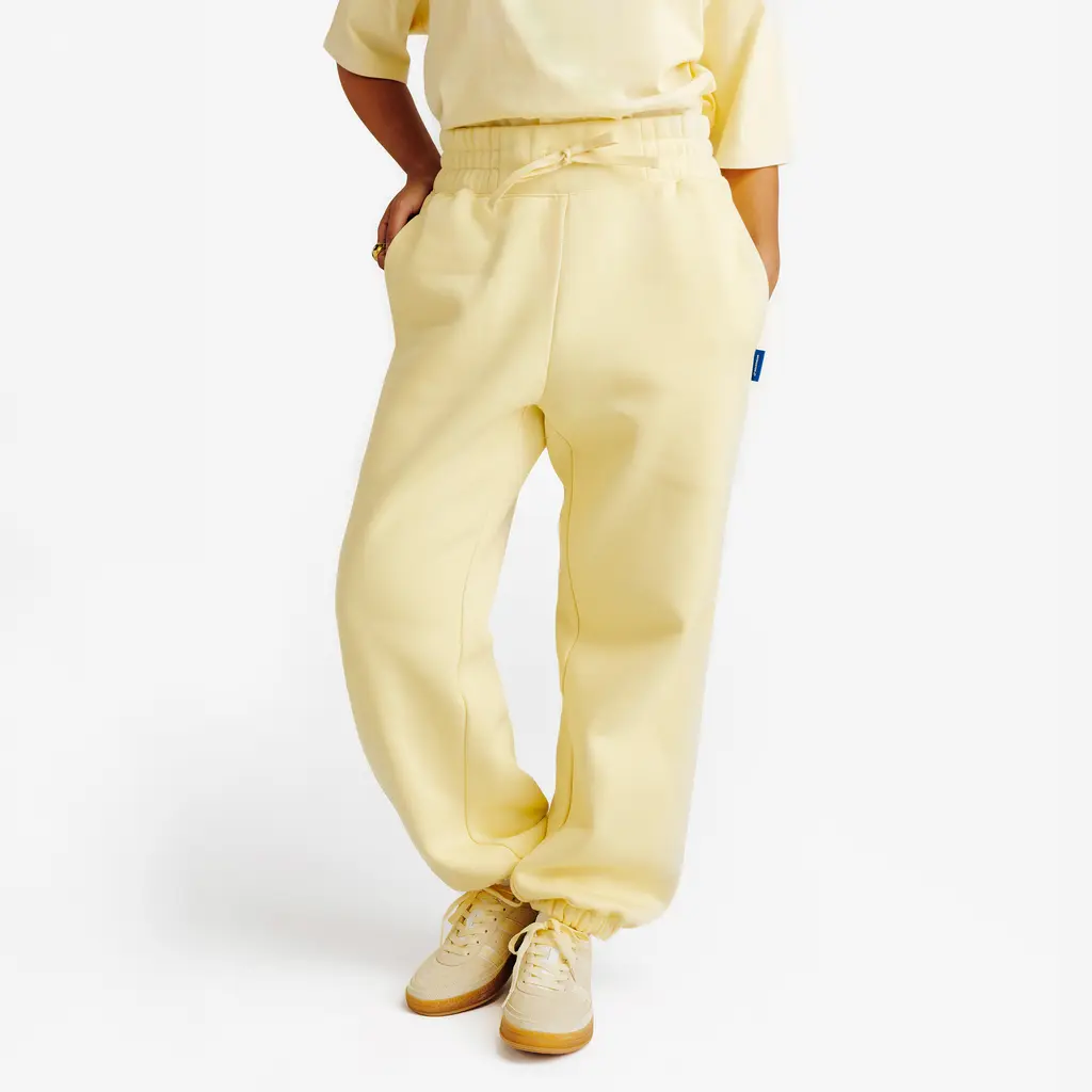 Široke ženske pantalone, Elementals, pastelnožute