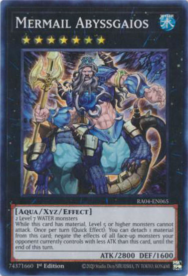 Mermail Abyssgaios - RA04-EN065-SR - (V.1 - Super Rare) 1st Edition