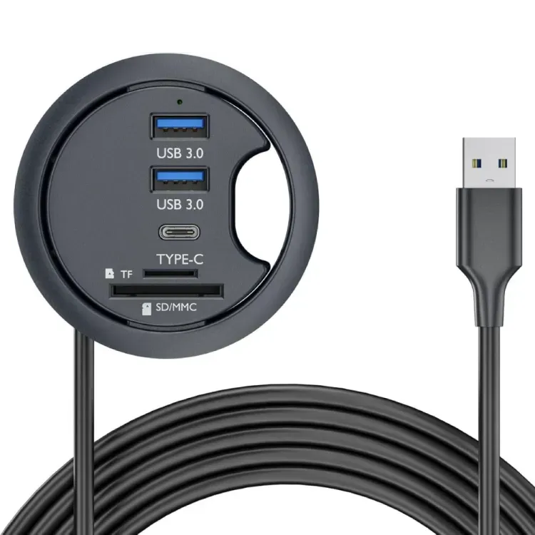 KETTZ KT-H040 2×USB 3.0 + USB-C + SD/TF Hub za sto