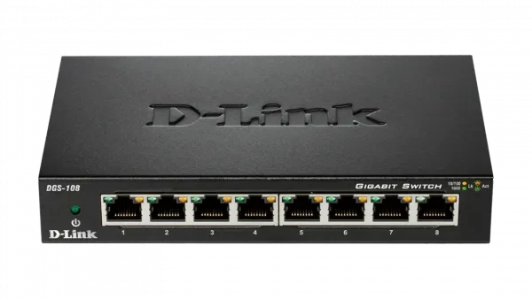 LAN Switch D-Link DGS-108GLE 101001000Mbps 8port Metal Gigabit