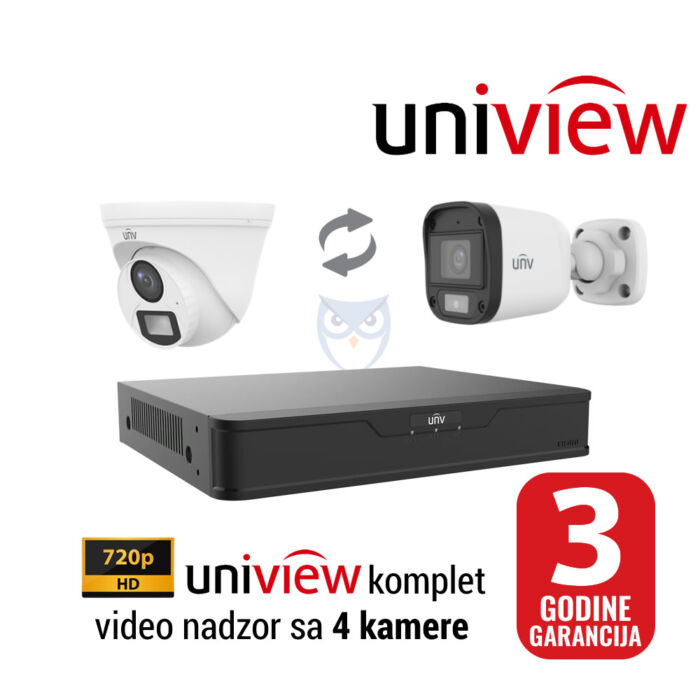 HD Uniview komplet video nadzor sa 4 kamere