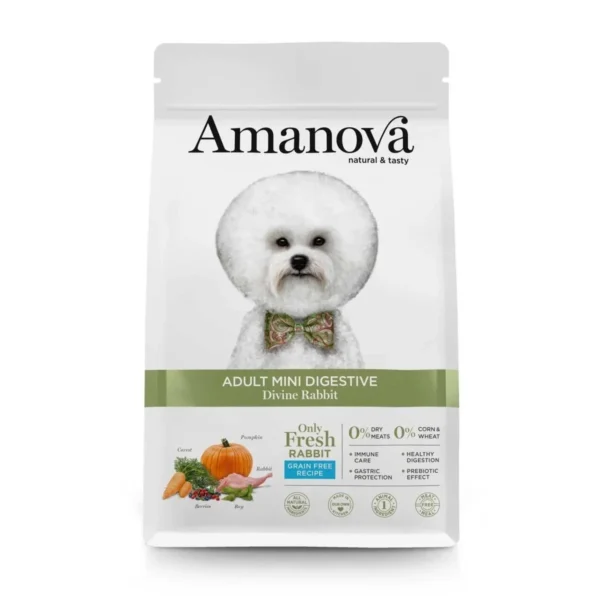 Amanova Adult Mini Dog Digestive Divine Rabbit – 7 kg