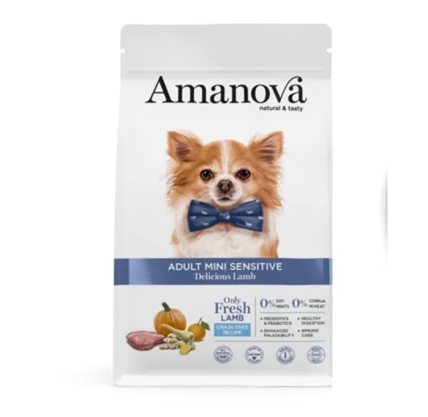 Amanova Adult Mini Dog Sensitive Delicious Lamb – 7 kg