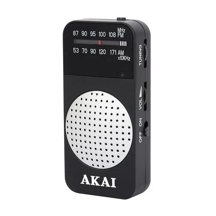 Akai Džepni radio APR-250, 0.5W, AM/FM, Crni