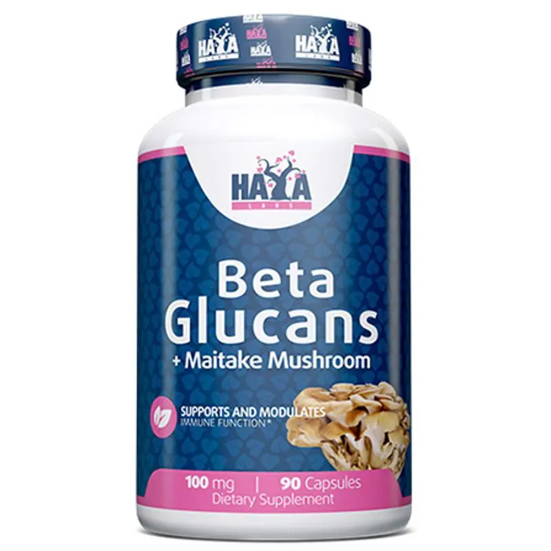 HAYA LABS Beta Glucans + Maitake Mushroom - 90 kapsula