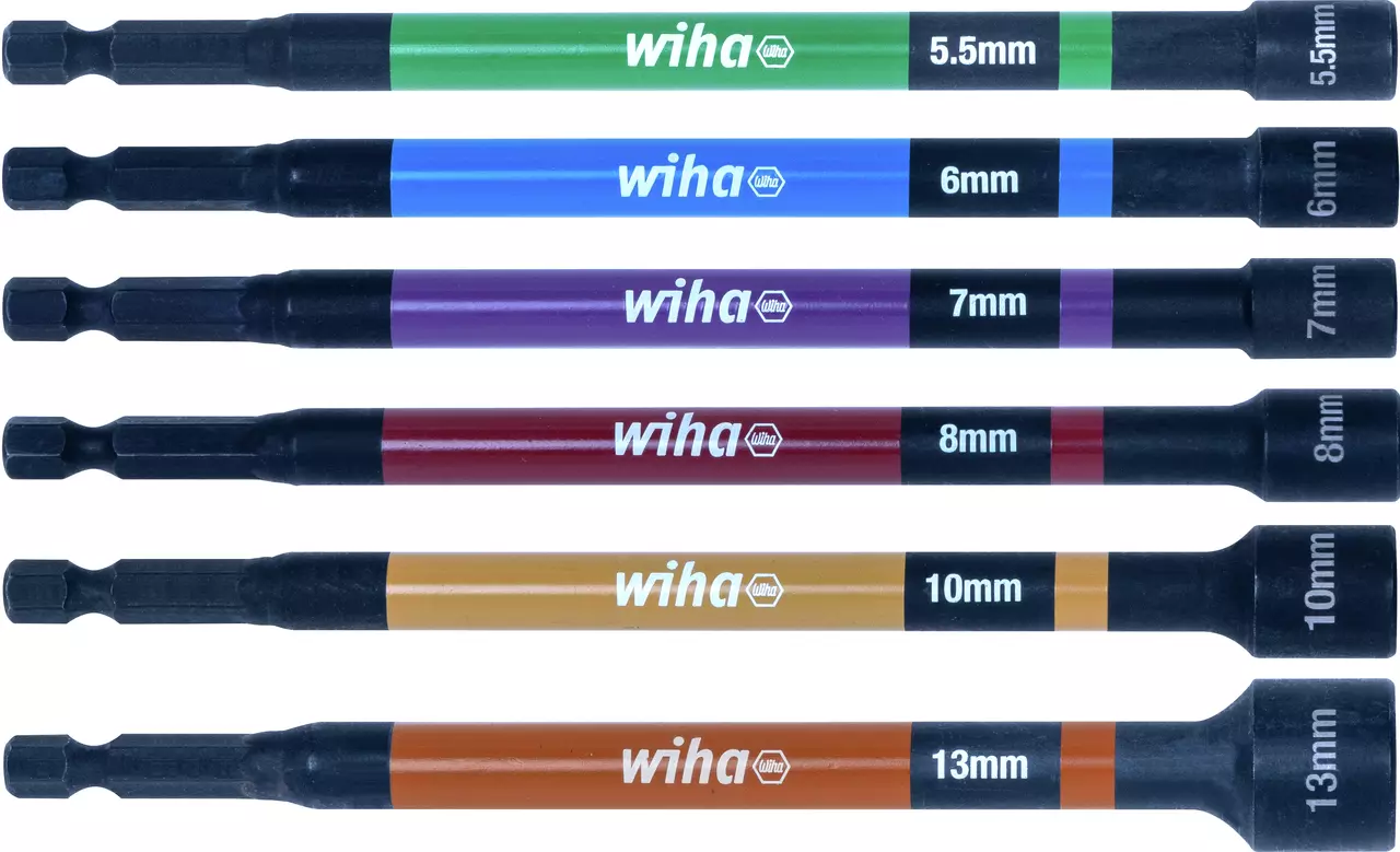 Wiha 47035 magnetni set nasadnih ključeva, u boji, 150mm, 6 delova
