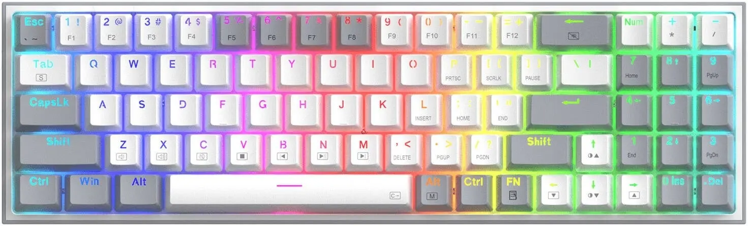 Redragon Gaming tastatura Pollux K628WG, RGB, Bela