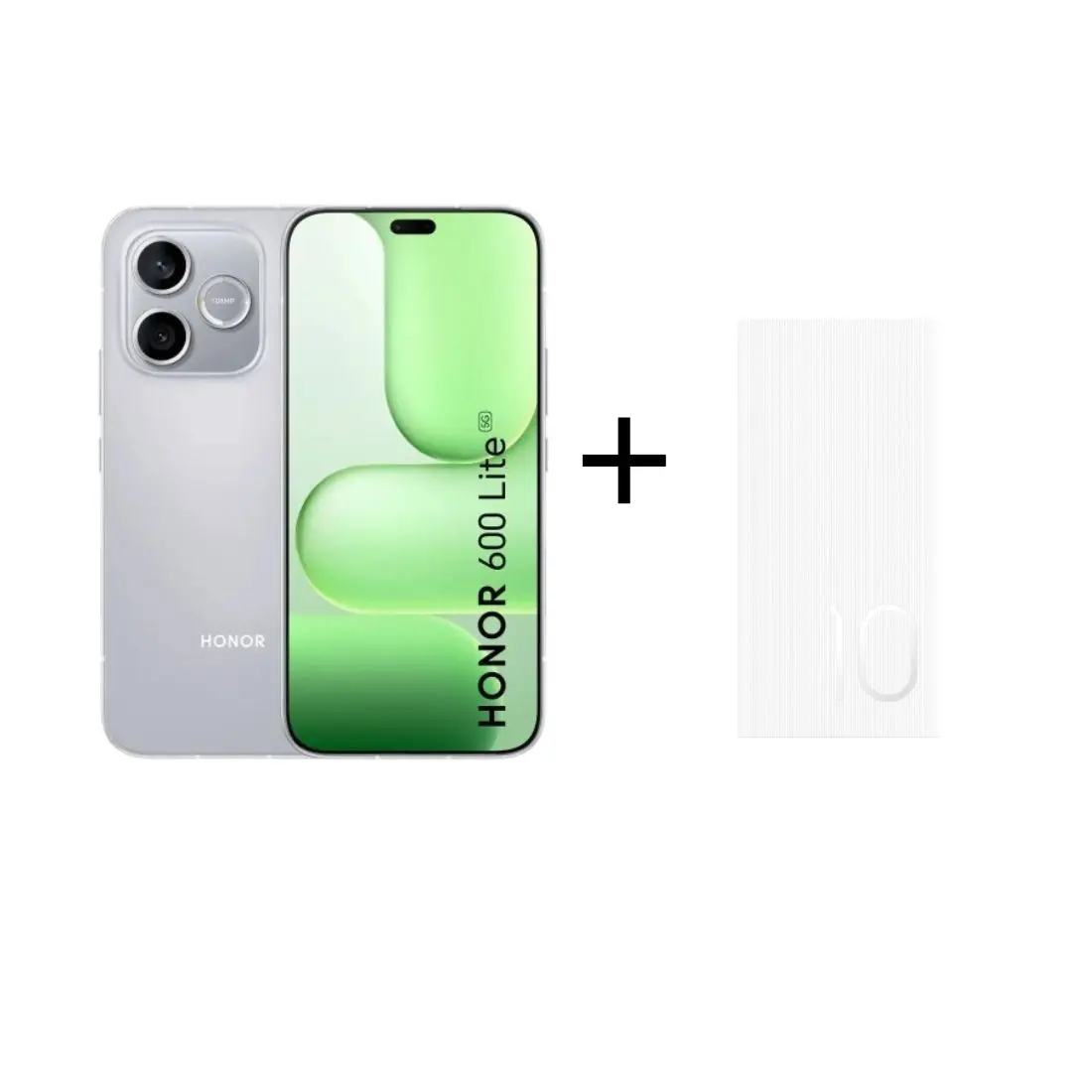 Honor Mobilni telefon 600 Lite, 8GB/256GB, Sivi+Power Bank Choice, 22.5W, 10000mAh, Beli