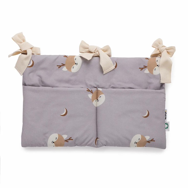 ELO. Organizator za krevetac Oh deer, 48x30 cm, Sivi