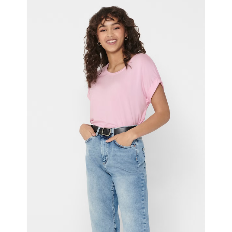 ONLY Pink Ženska Majica ONLMOSTER S/S O-NECK TOP NOOS JRS