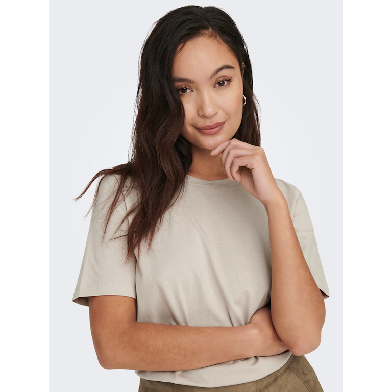 ONLY Bež Ženska Majica ONLONLY S/S TEE JRS NOOS