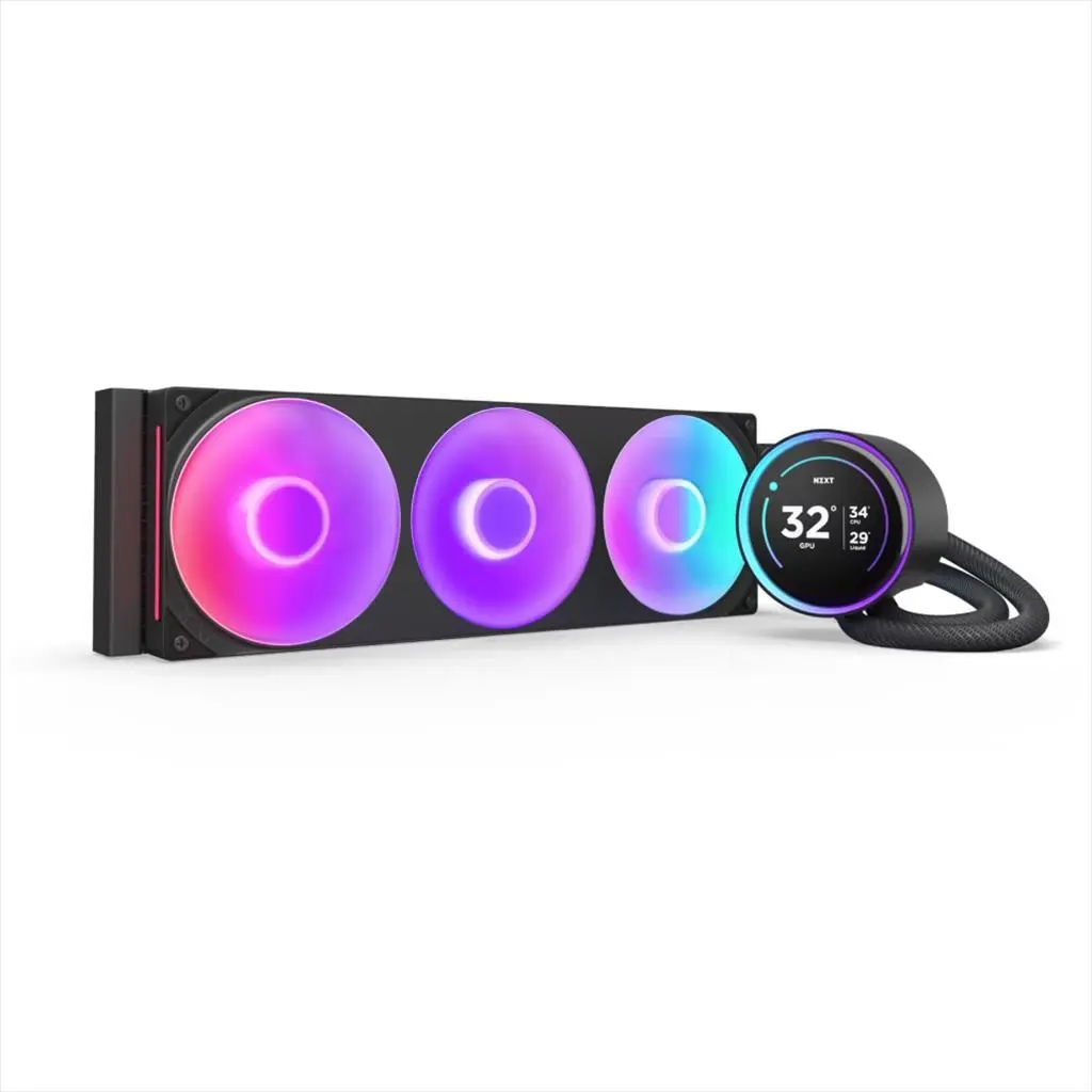 NZXT Kraken 360 Elite V2 RGB kućište za procesor sa vodenim hlađenjem, 1x360mm F360 RGB jezgro ventilatora, RGB kontroler, sa 2.72" IPS ekranom, RL-Kr36E-B2