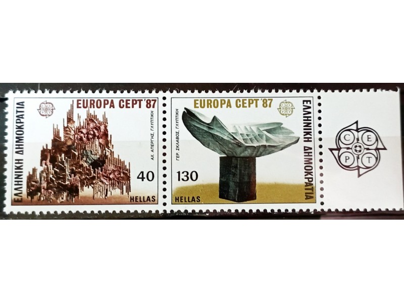GRCKA CELA CISTA SERIJA IZ 1987**-CEPT