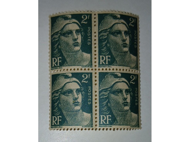 Marka stare Francuske MNH ** četverac