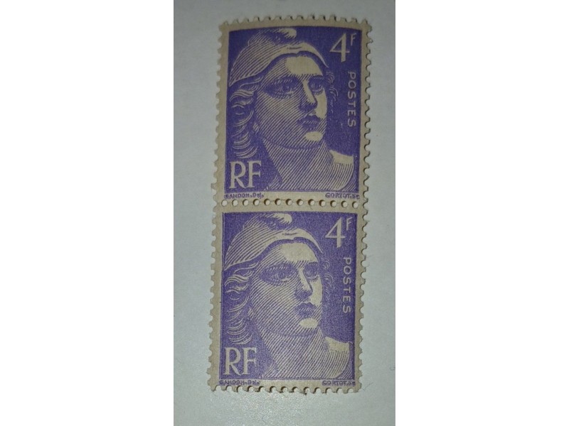 Marka stare Francuske MNH ** dvojac