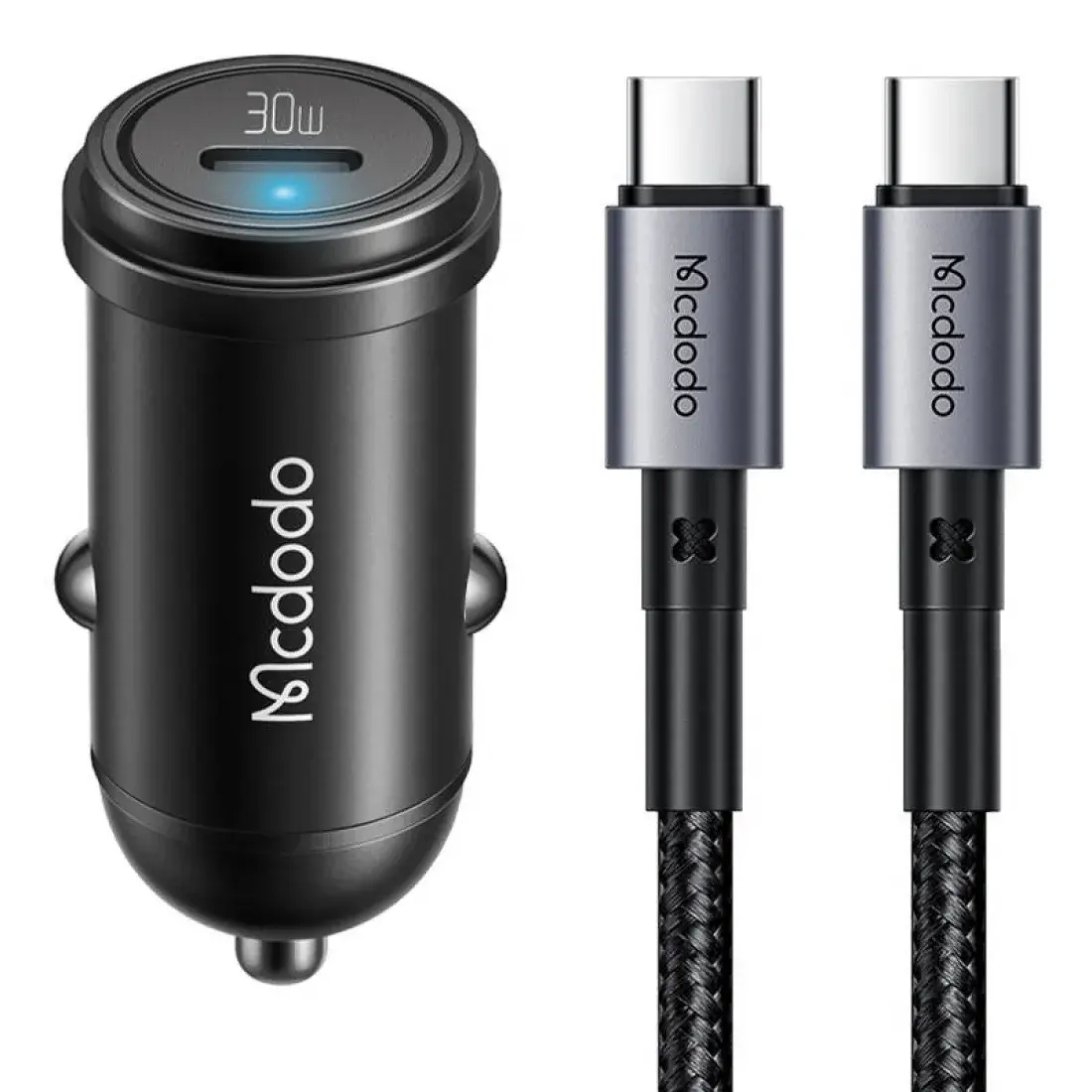Mcdodo CC-7493 Auto punjač sa kablom, 30W, 1.2 m, Crni