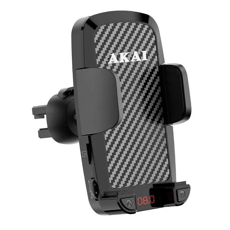 AKAI FM transmiter i držač za auto FMT-C14BT, Crni