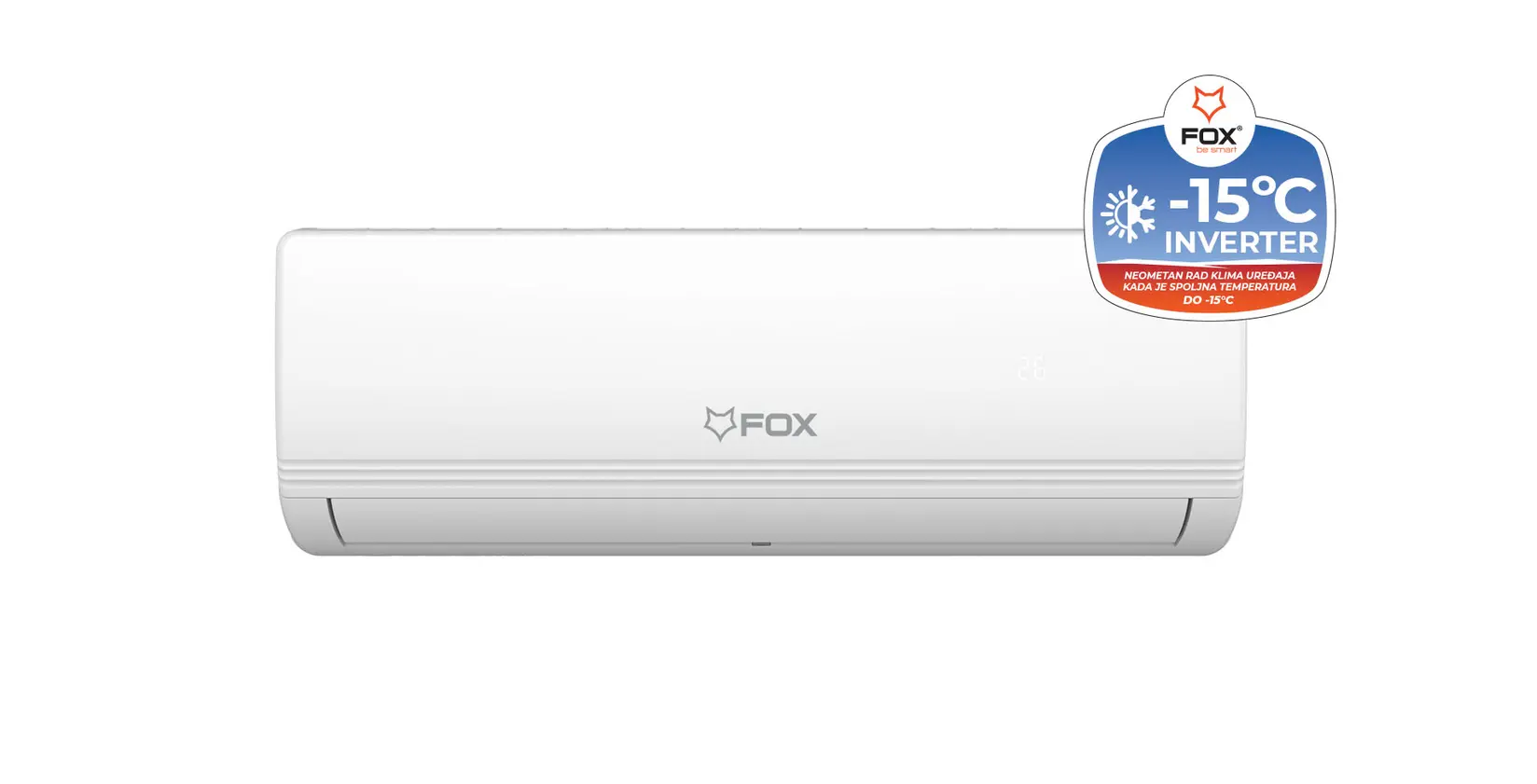 FOX Inverter klima FAC-12INJP62, 12000 BTU, Wi-Fi, Bela