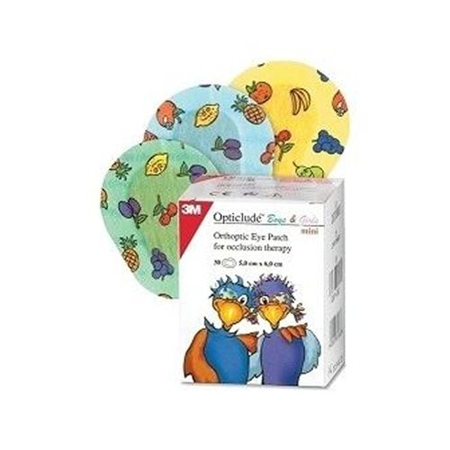 OPTICLUDE JUNIOR MINI ŠARENI FLASTERI ZA OČI 30 KOMADA