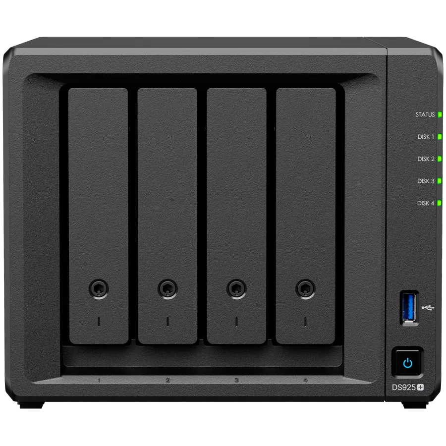 Synology NAS server DiskStation DS925+, 4-slota, 2.5GbE LAN, M.2 NVMe slotovi