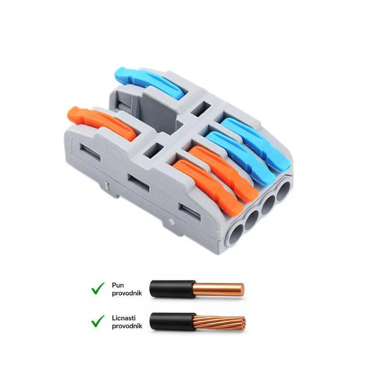 Bezvij. spojnica-klemna, 2P/4P 0.2-4 mm² 450V/32A — pak. 10 kom