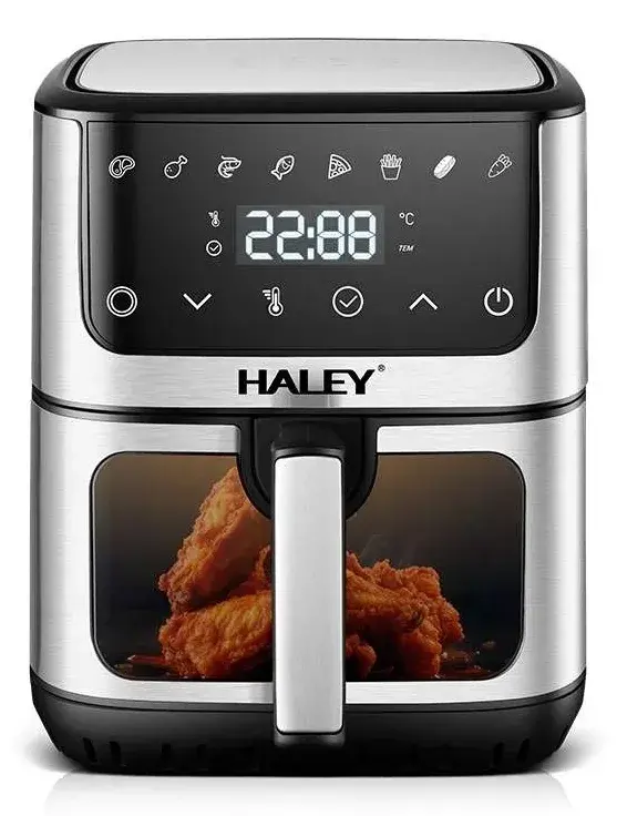 Haley Air fryer digitalni HY2509, 8l, 2000W, Sivi