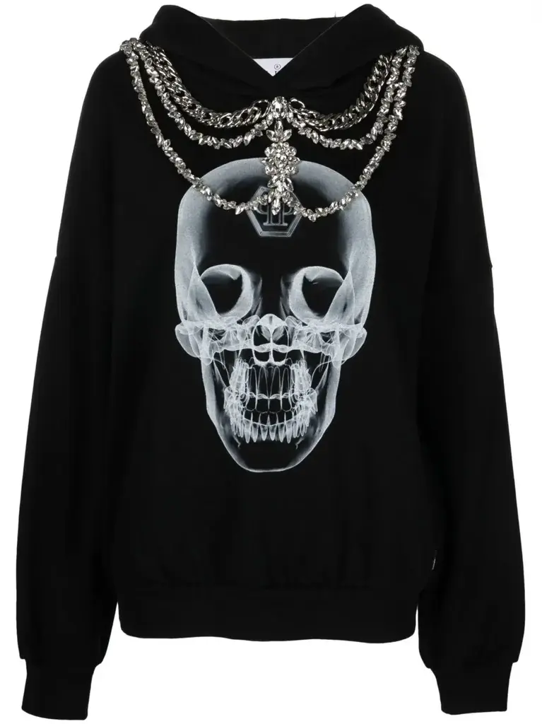 Philipp Plein Ženski duks AABCWJB1601PJO002N-02, Crni