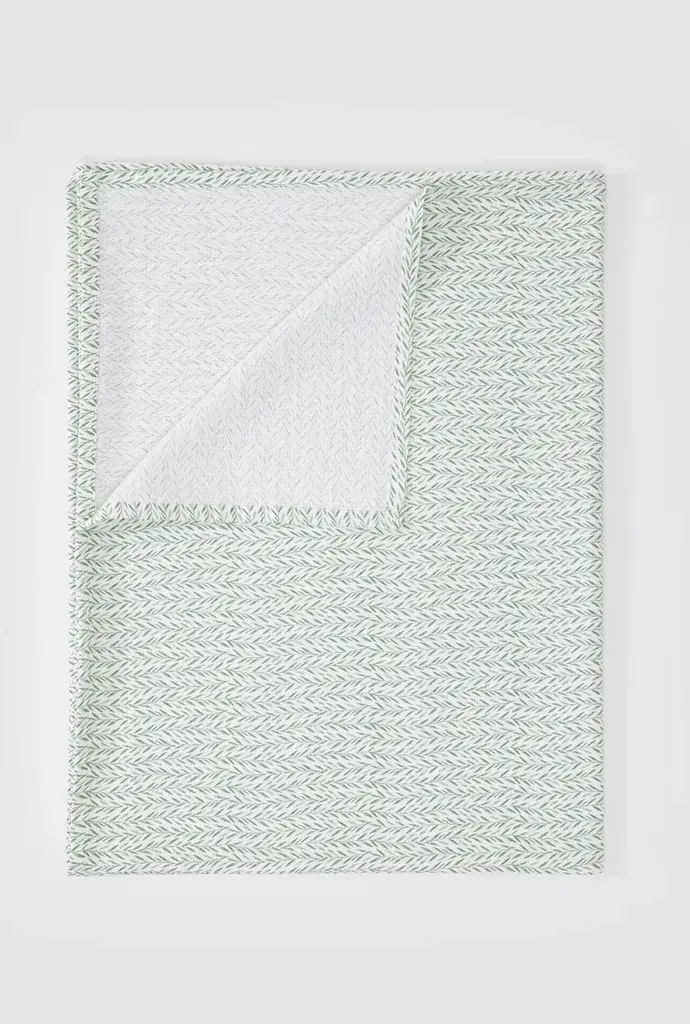Stefan Prekrivač Grana, 140x220 cm, Belo-zeleni