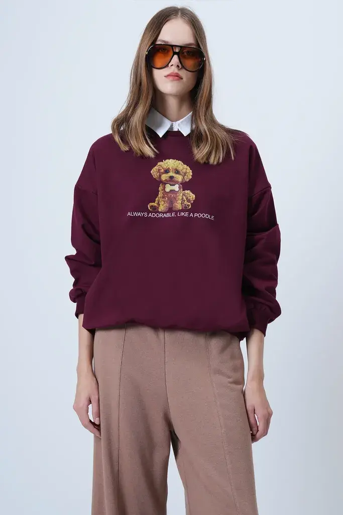 Trend Alacati Stili Ženska dukserica Alc-X14651, Bordo