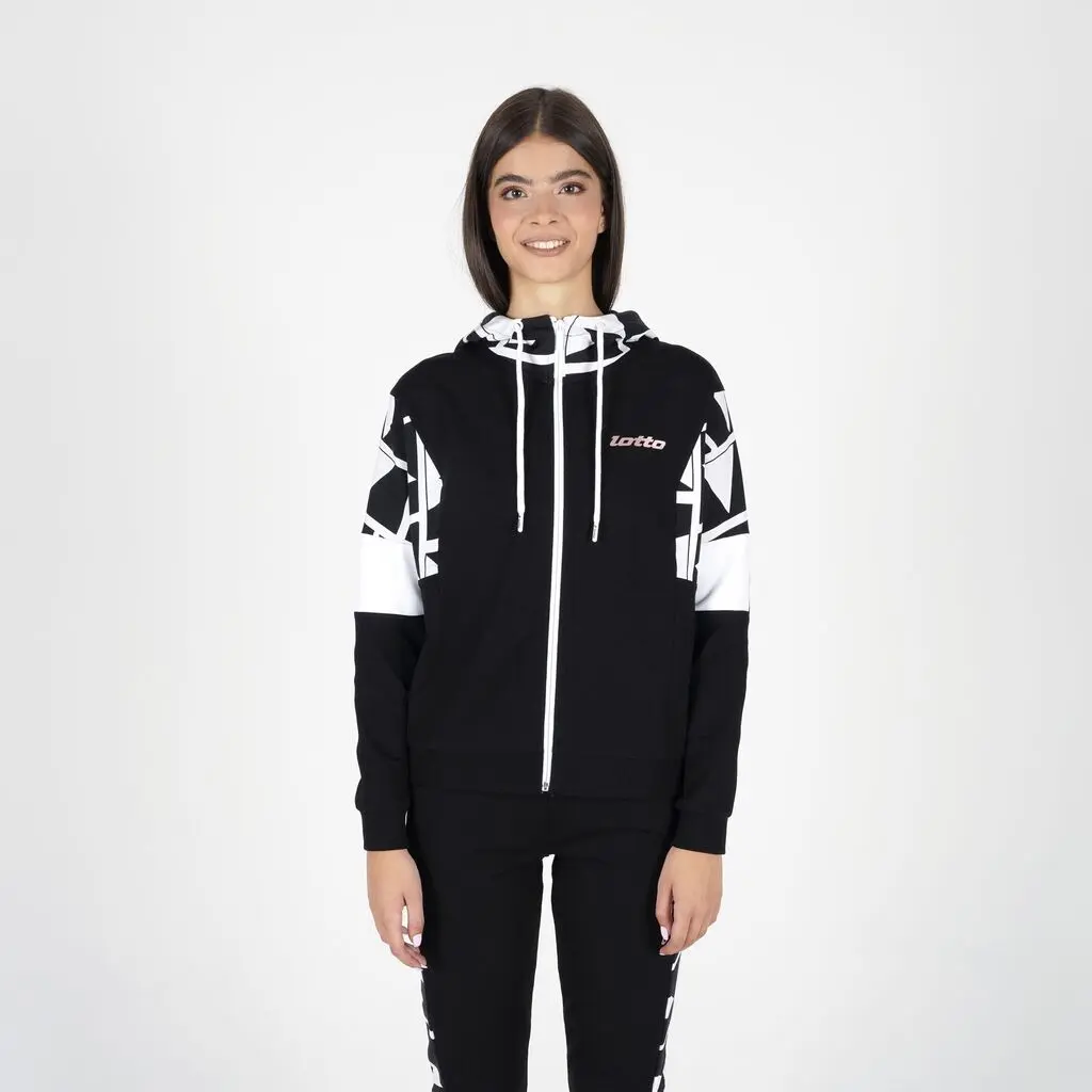 Lotto Ženski duks sa kapuljačom Full Zip Hoody, Crni