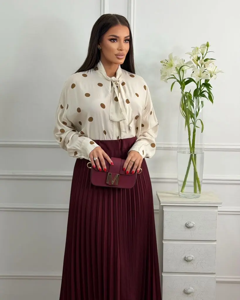 Squareonline Ženska košulja Vanilla Dots, Vanila