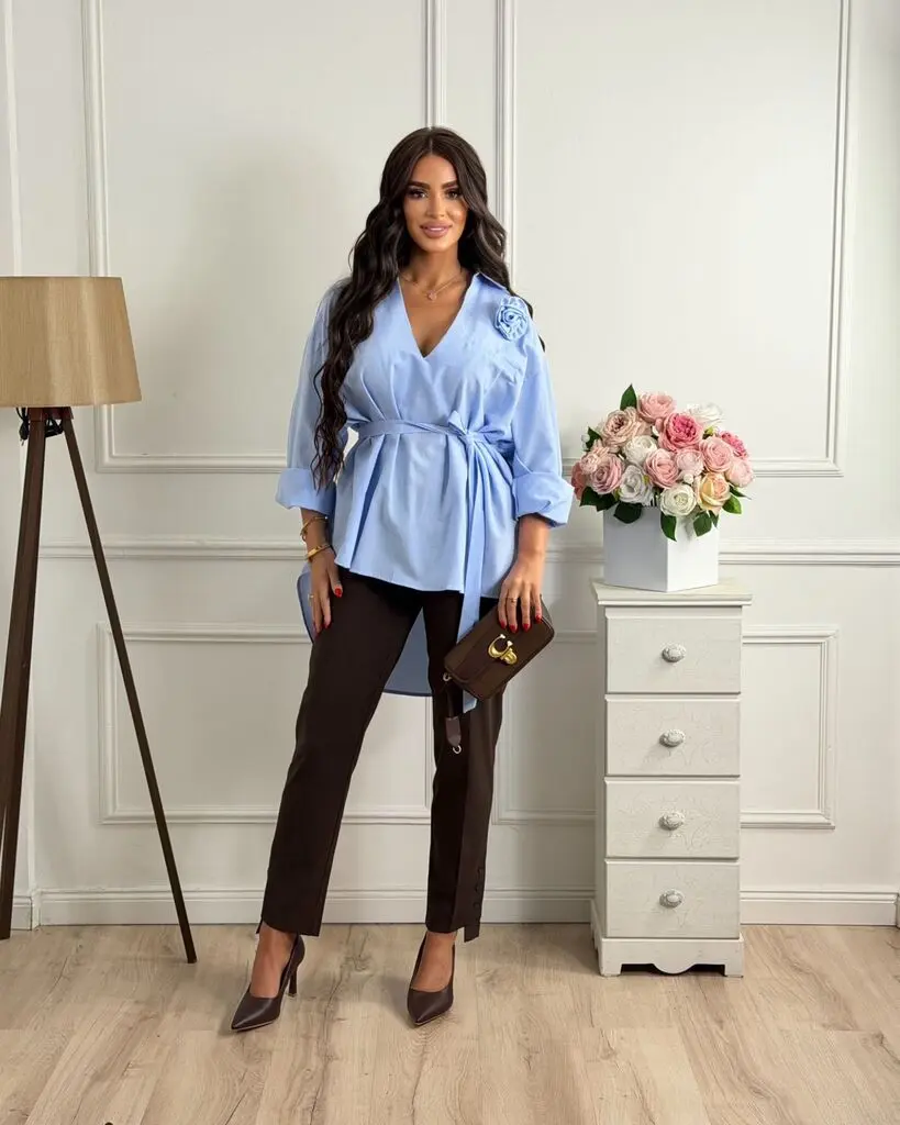 Squareonline Ženska košulja Blue Blossom, Plava