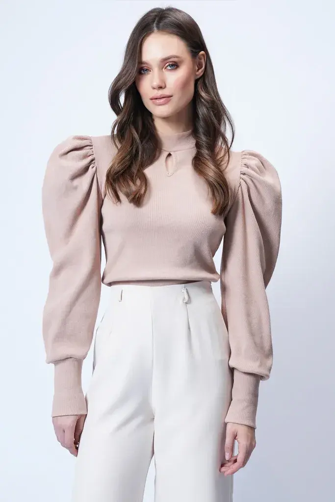 Trend Alacati Stili Ženska bluza dugih rukava Alc-X13069, Bež