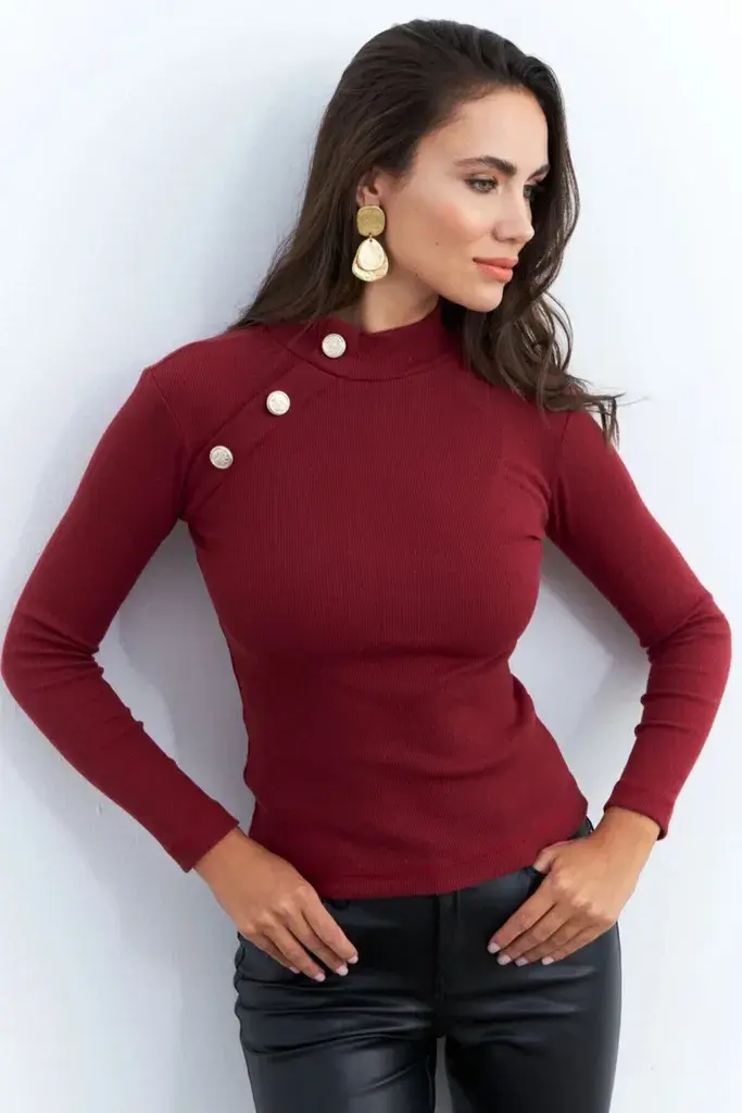 Cool & Sexy Ženska bluza Ey2579, Bordo