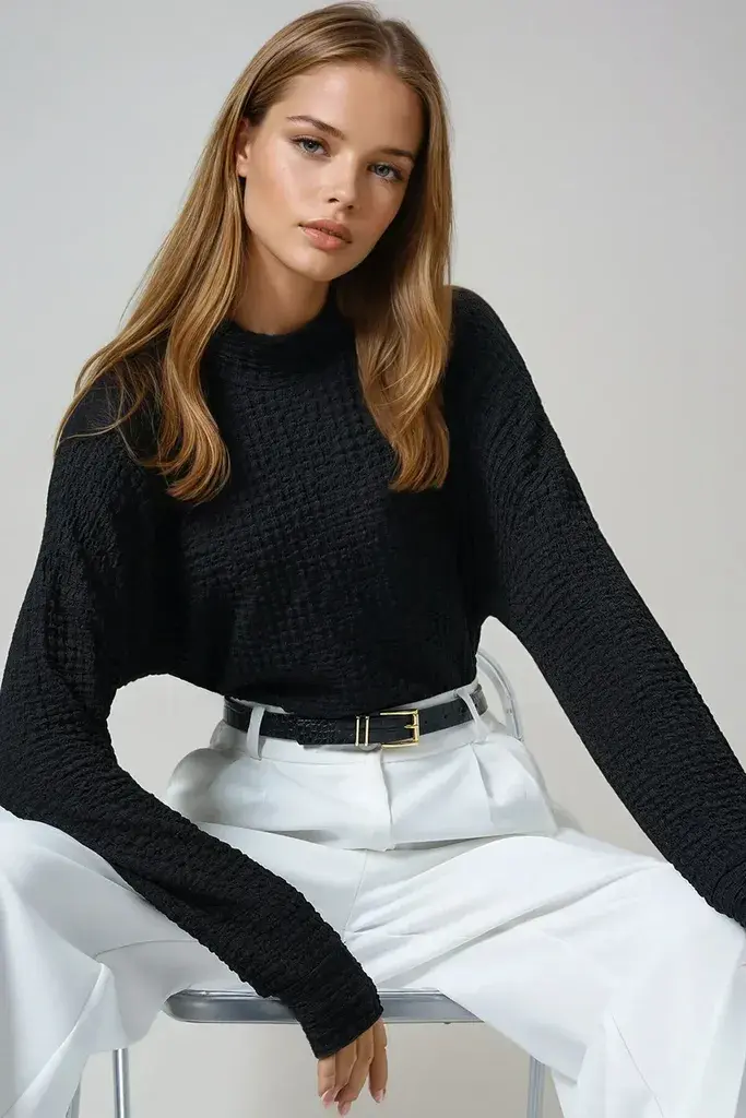 Trend Alacati Stili Ženska bluza Alc-X14674, Crna