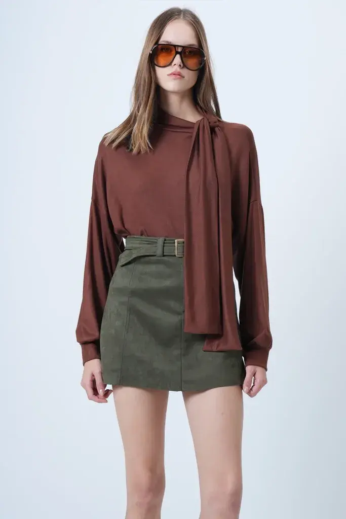Trend Alacati Stili Ženska bluza Alc-X14653, Braon