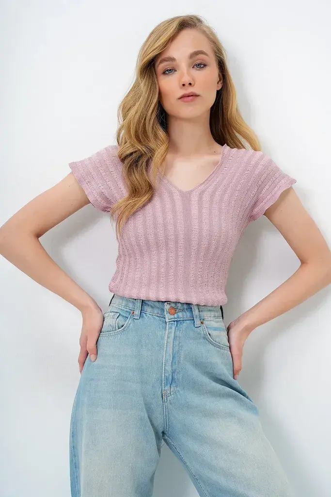 Trend Alacati Stili Ženska bluza Alc-X14147, Roze