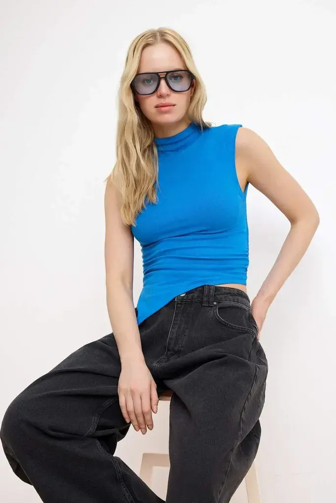 TRENDYOLMILLA Ženska bluza Twoss24Bz00534, Plava